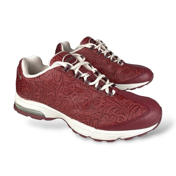 Nike | Shoes | Rare Nike Air Max 95 Premium Zen Red Maroon Embossed ...